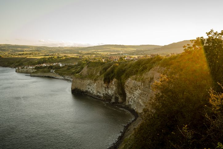 The sea cliffs at the North York Moors