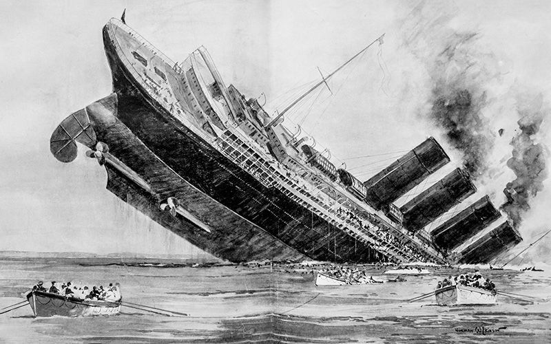 Telegraph machine recovered Lusitania shipwreck