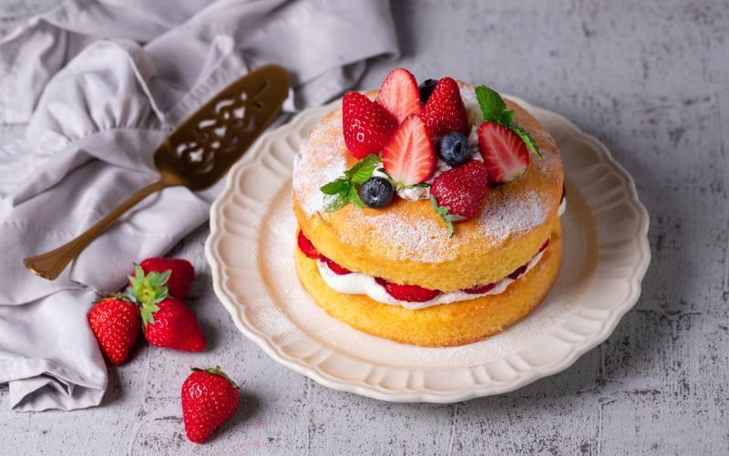 Traditional Victoria Sponge Cake recipe made for a Royal